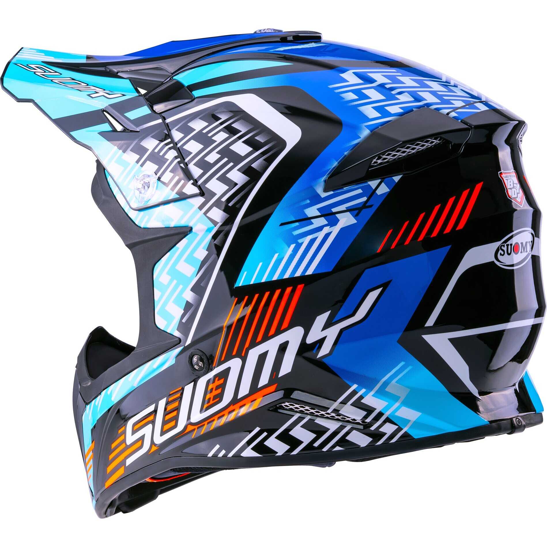www.mx-service-brodbeck.de - Suomy X-WING Off-Road-Helm MOTLEY blau/schwarz